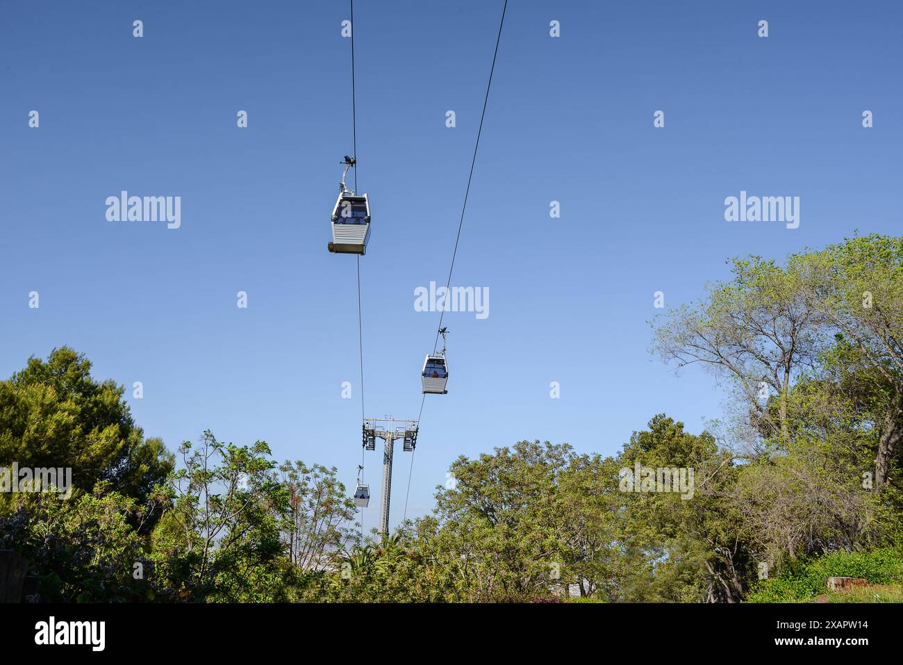 Telefèric de Montjuïc - Barcelona Cable Car Stock Photo - Alamy