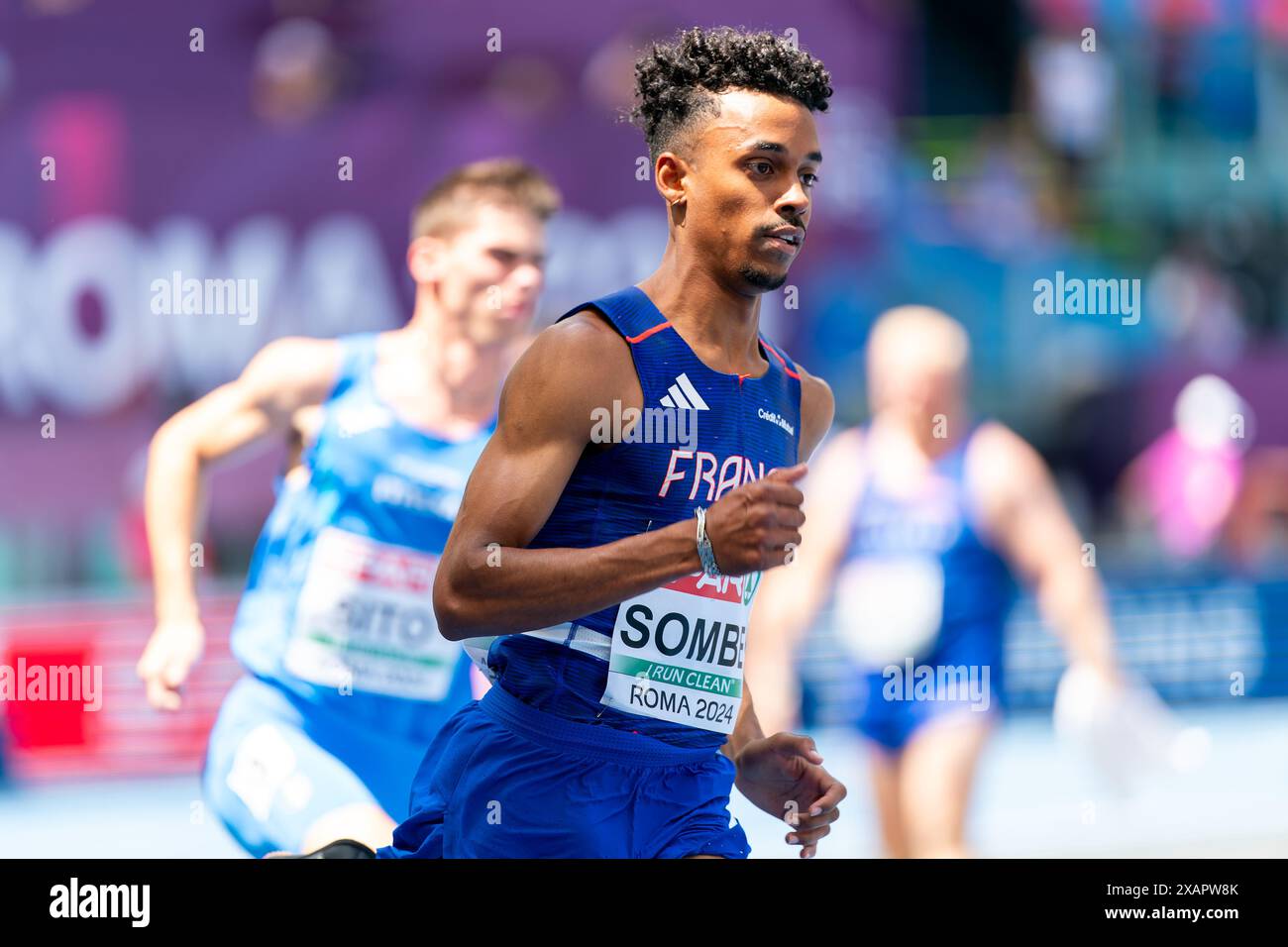 ROME, ITALY - JUNE 8: David Sombe of France competing in the 400m Men ...