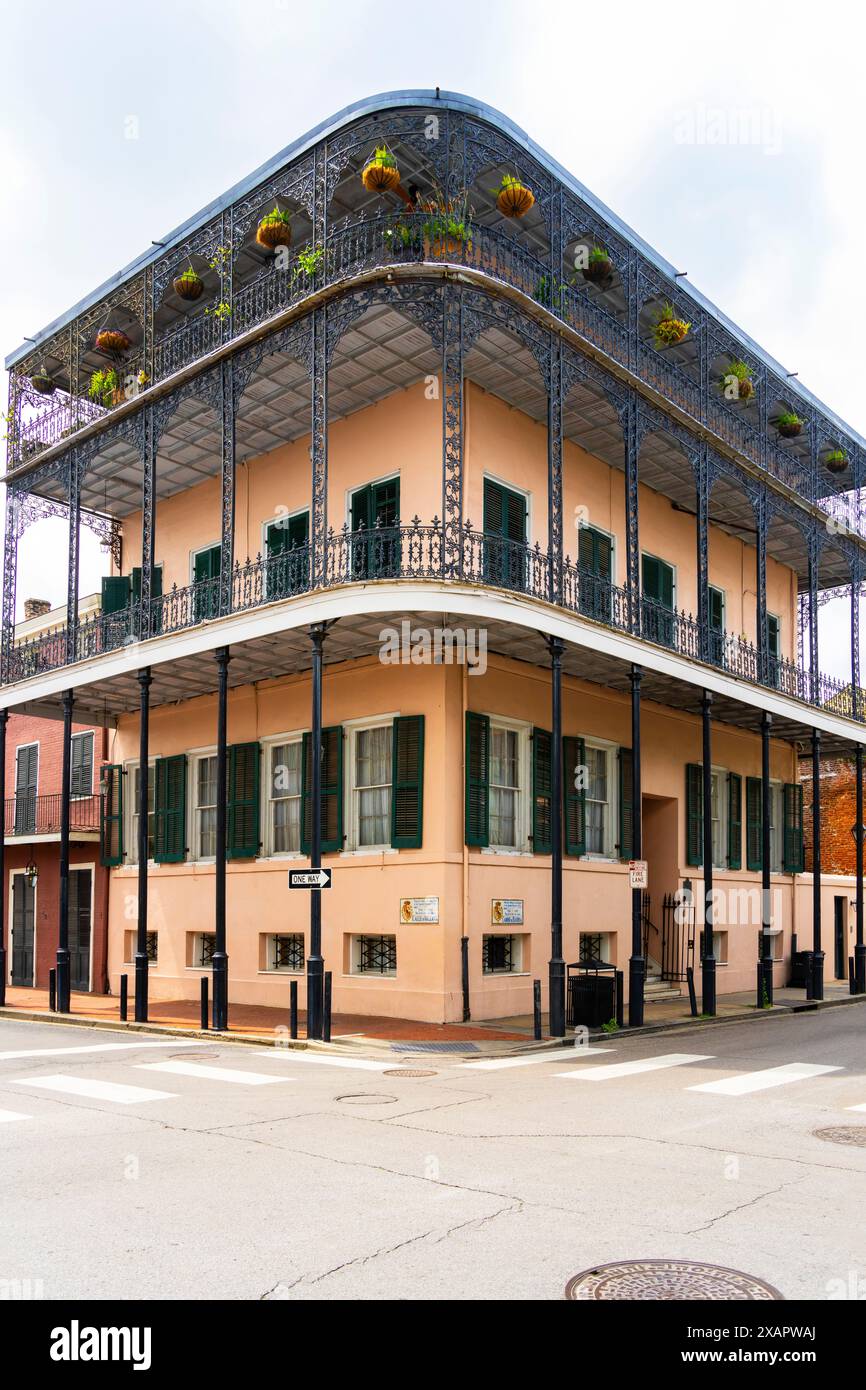 French Quarter, New Orleans, Louisiana State, USA. New Orleans townhouses (older buildings ...