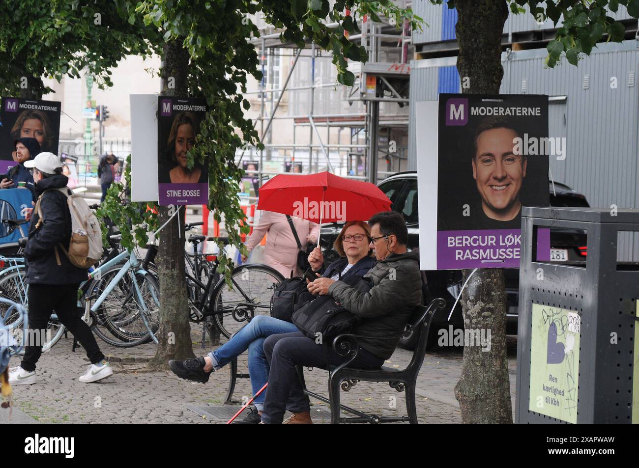 Copenhagen/ Denmark/07 jUNE 2024/ eu elections voting card & Various ...