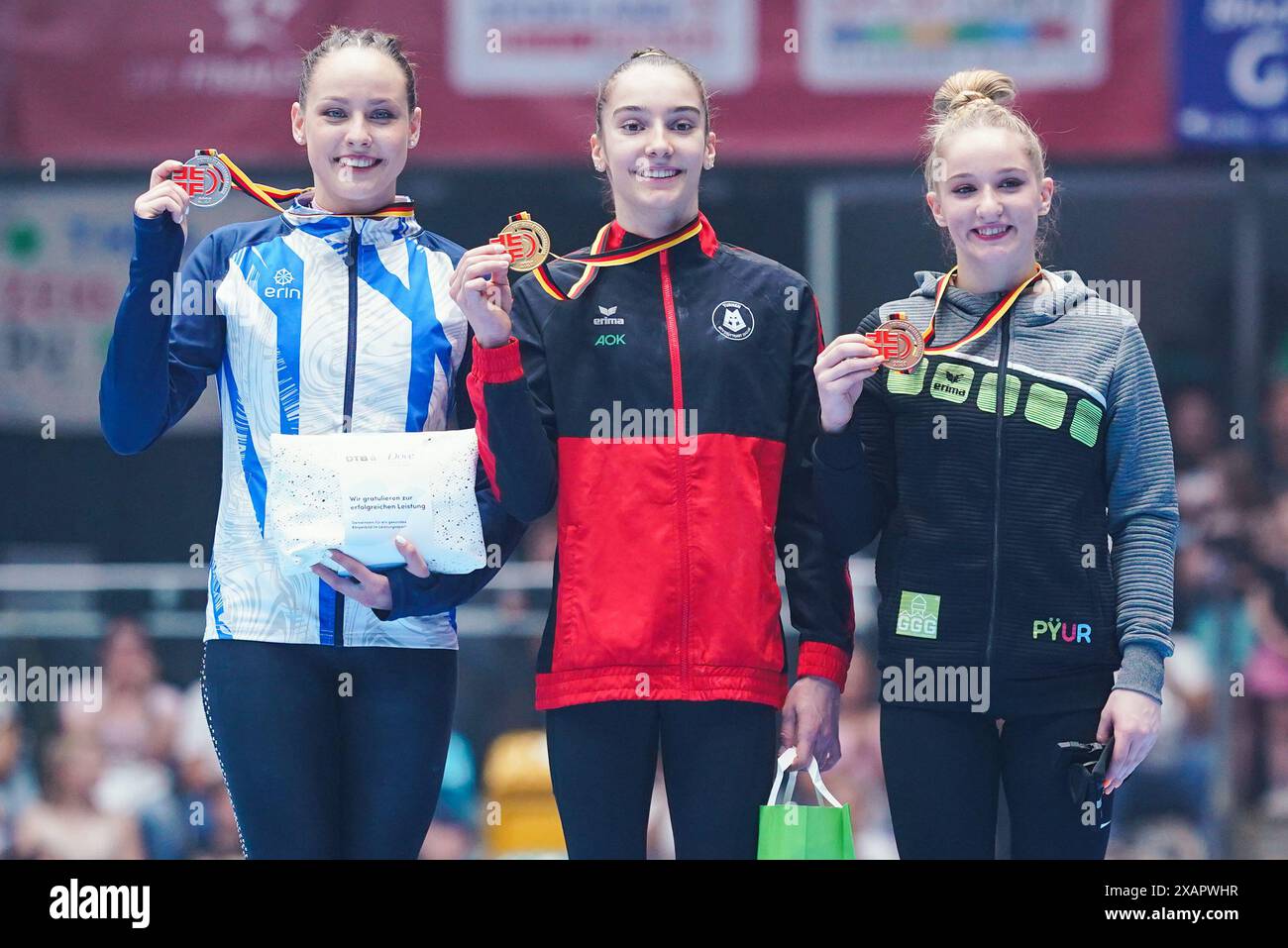 08 June 2024, Hesse, Frankfurt/Main: Gymnastics: German Championships ...