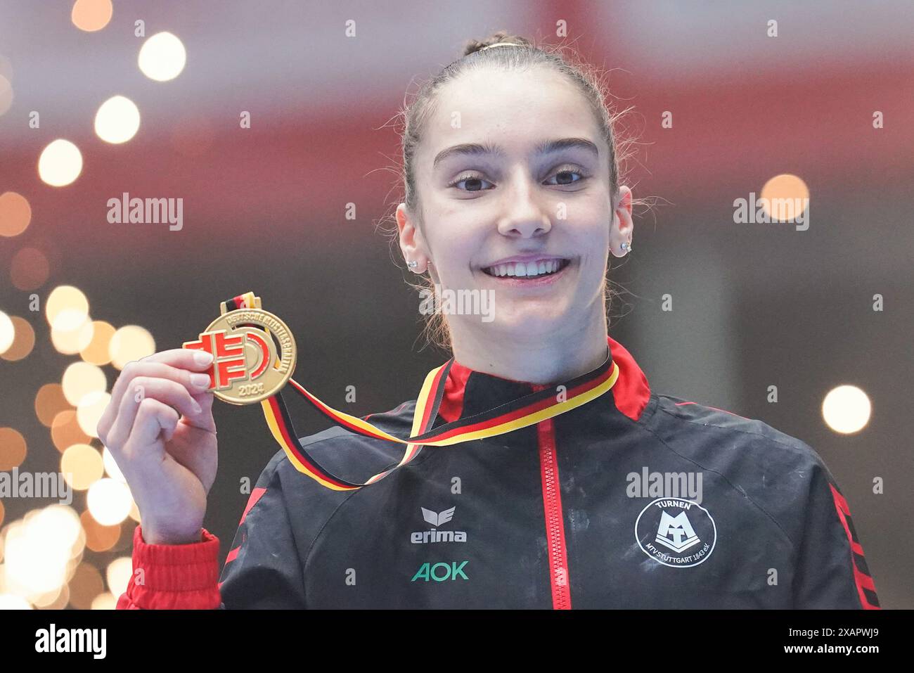 08 June 2024, Hesse, Frankfurt/Main: Gymnastics: German Championships ...