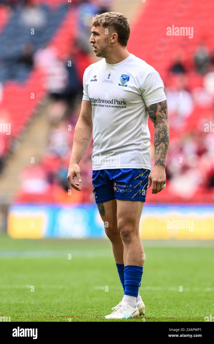London, UK. 08th June, 2024. Sam Powell of Warrington Wolves during the ...