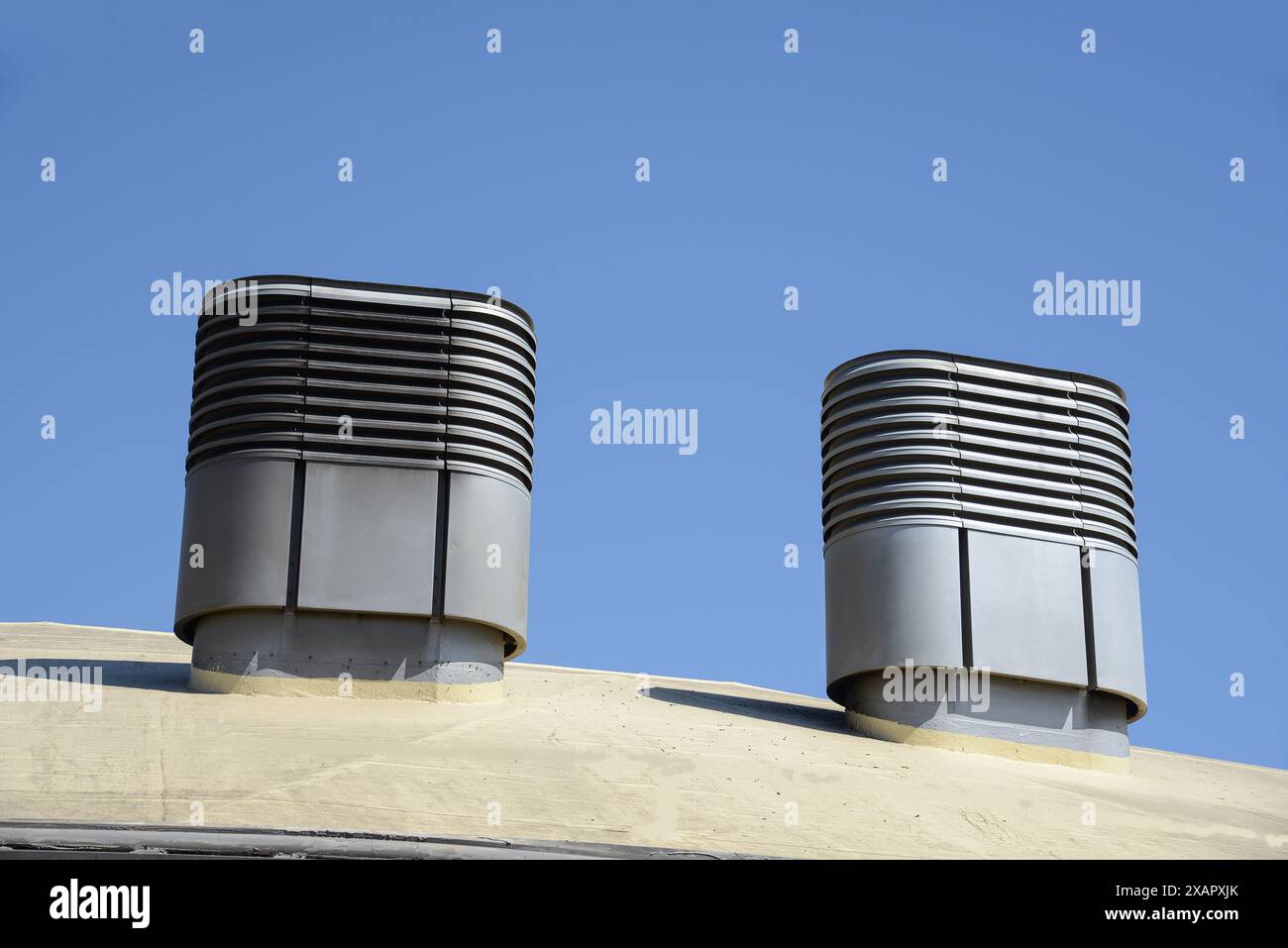 Ventilation on the top of the modern building Stock Photo - Alamy