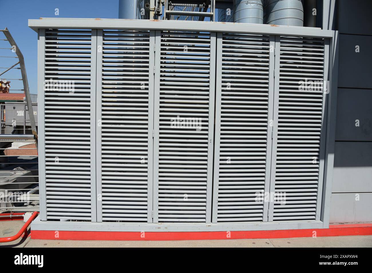 Cooling system on the top of the building Stock Photo - Alamy