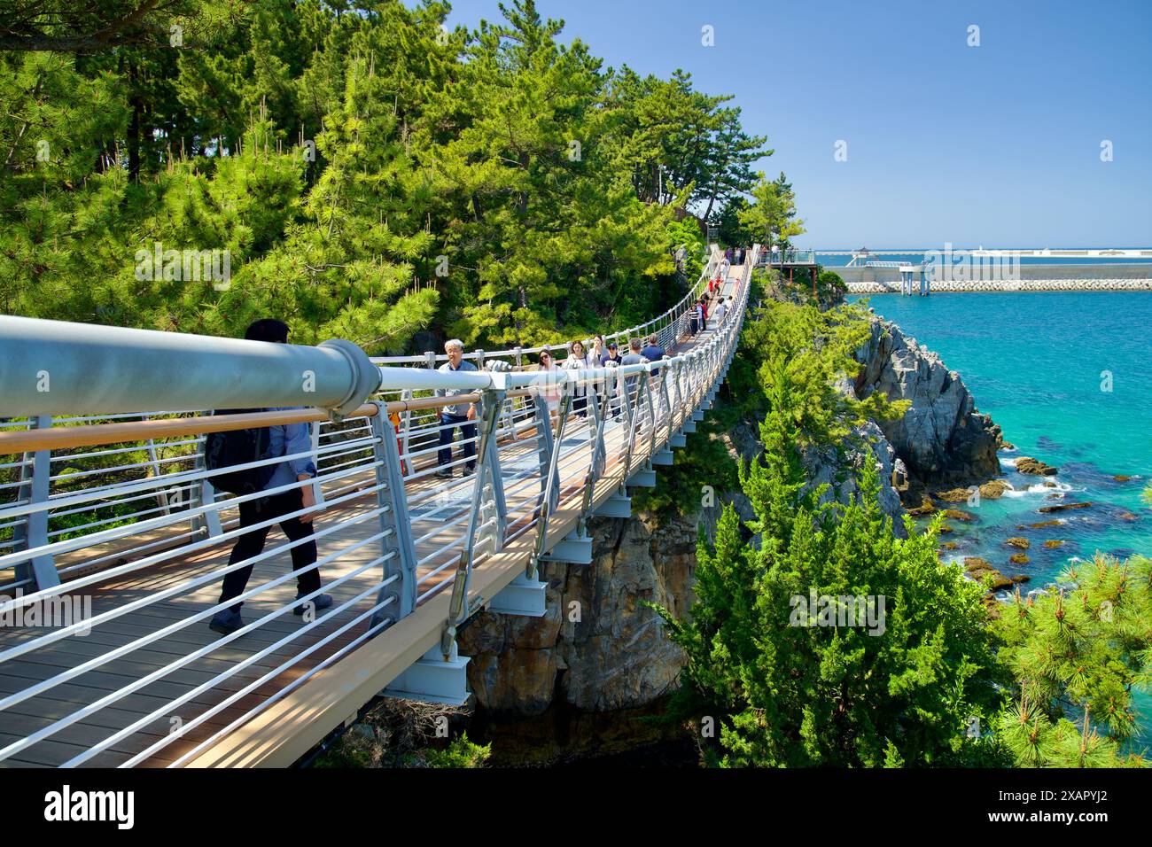 Donghae City, South Korea - May 18th, 2024: Visitors enjoy a leisurely ...