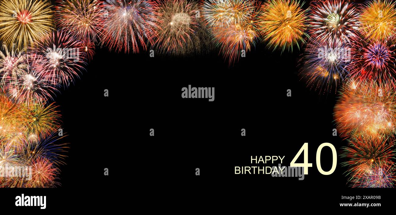 Glückwunsch zum 40. Geburtstag Glückwunschkarte zum 40. Geburtstag mit ...