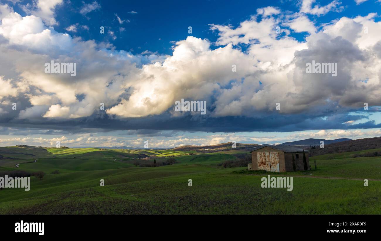 The fields of Tuscany in a beautiful spring day Stock Photo - Alamy