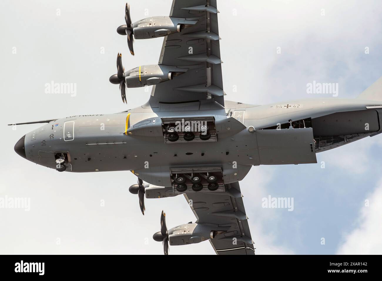 Rostock, Germany. 08th June, 2024. An Airbus A400M "Grizzly" military ...