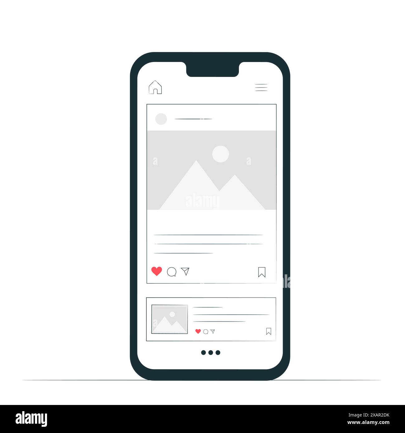 Smartphone on a white background.Social Media Instagram Stock Vector ...