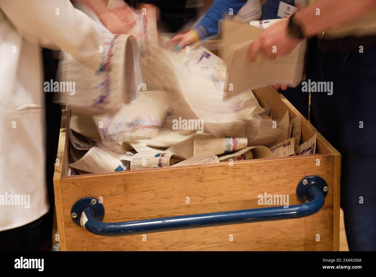 Counting staff at Cork City Hall sort ballots during local elections in ...