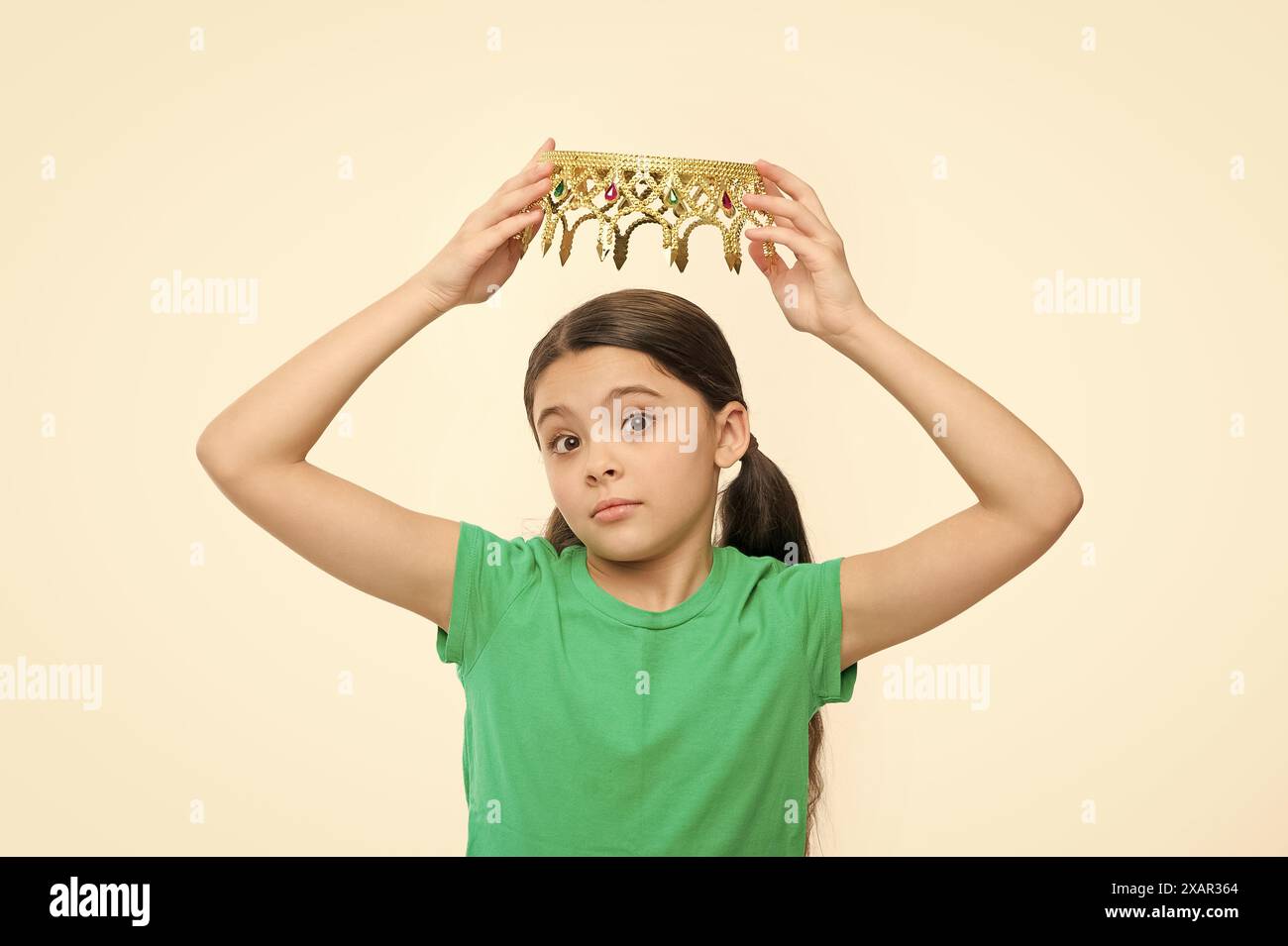 Every girl dreaming to become princess. Lady little princess. Royal ...