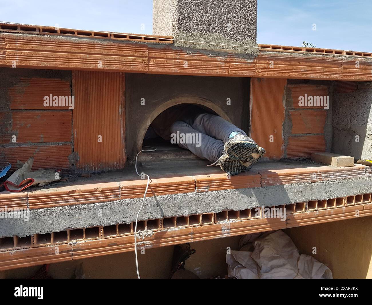 Person cleaning a fireplace hi-res stock photography and images - Alamy