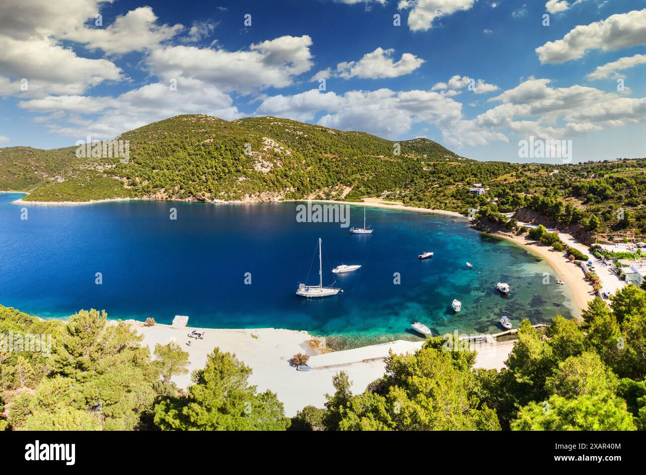 The beach Pefkos of Skyros island in Sporades, Greece Stock Photo - Alamy