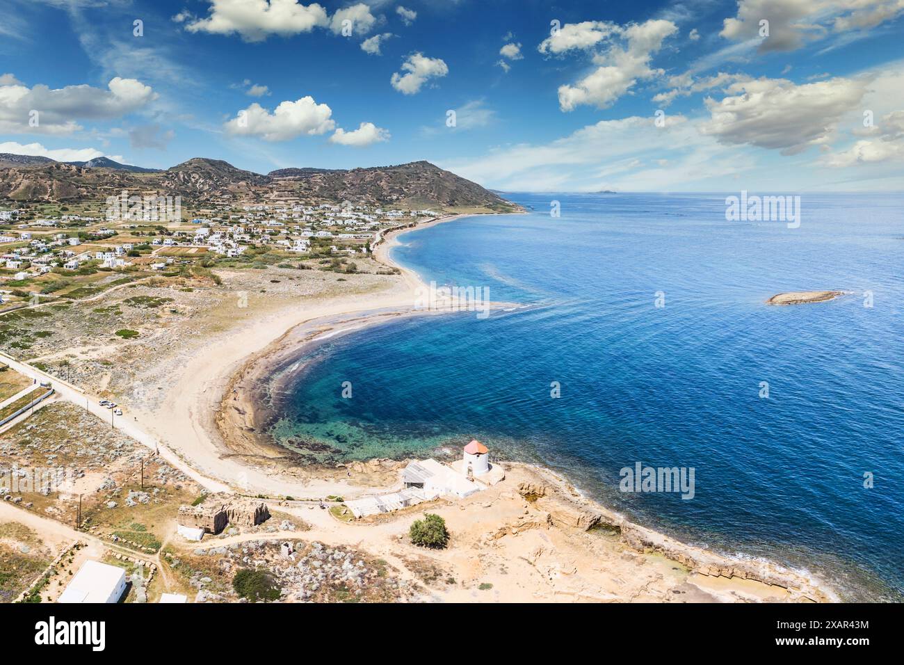 The beach Gyrismata of Skyros island in Sporades, Greece Stock Photo ...