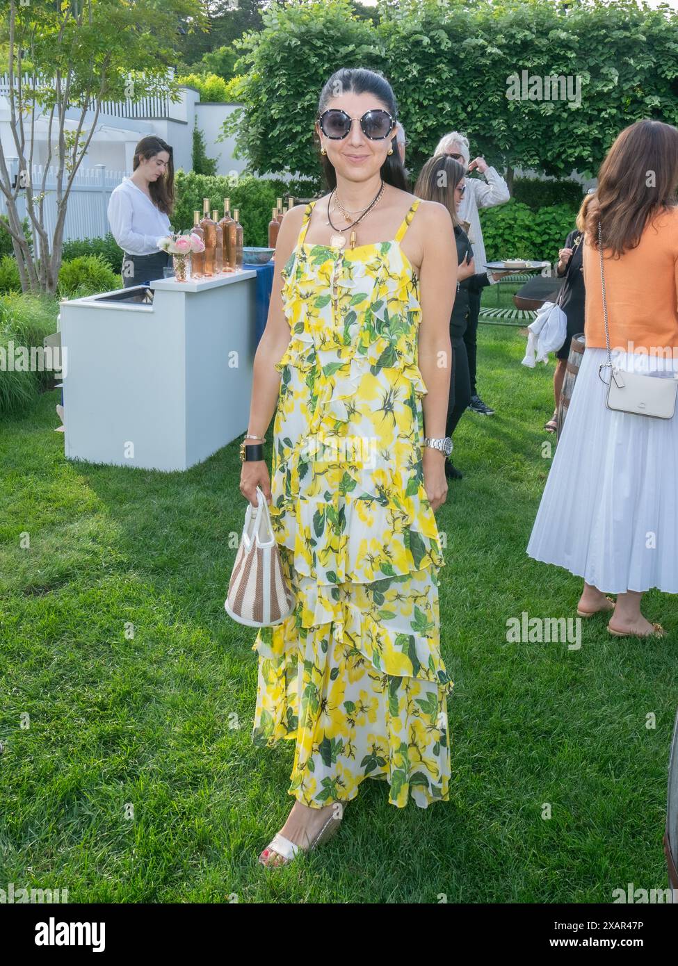 Gina Valliades attends James Lane Post Summer Kickoff Signature Cocktails and Wine at Canoe ...