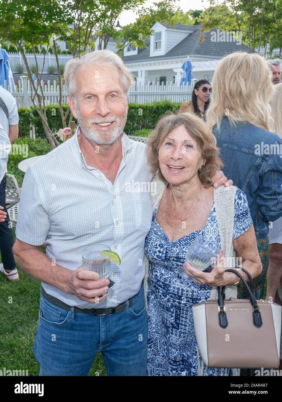 attends James Lane Post Summer Kickoff Signature Cocktails and Wine at Canoe Place Inn in ...