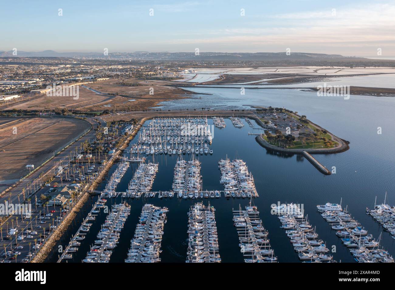 Chula Vista Marina with view of downtown San Diego Stock Photo - Alamy