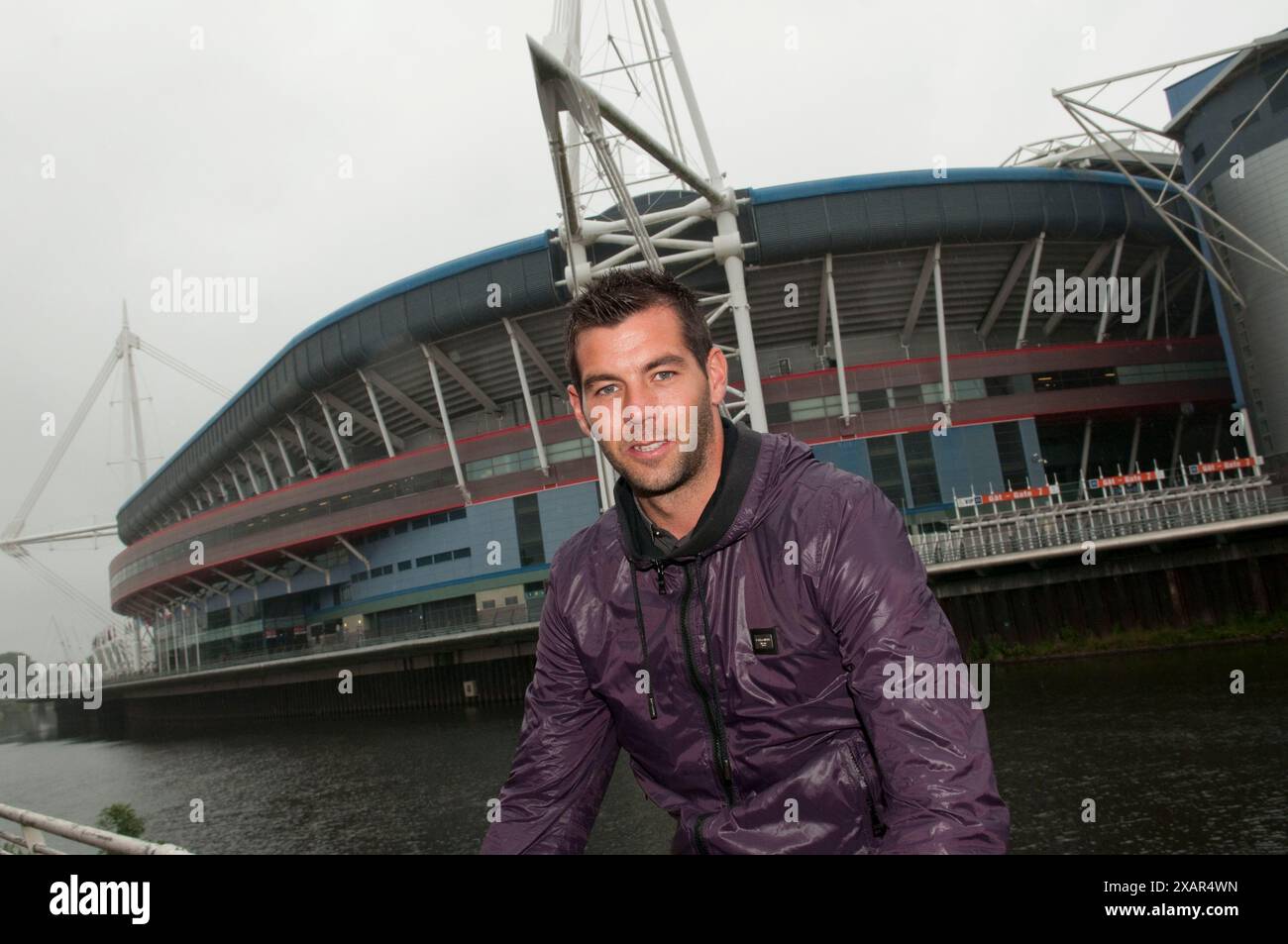 Welsh international and Celtic footballer Joe Ledley pictured in his ...