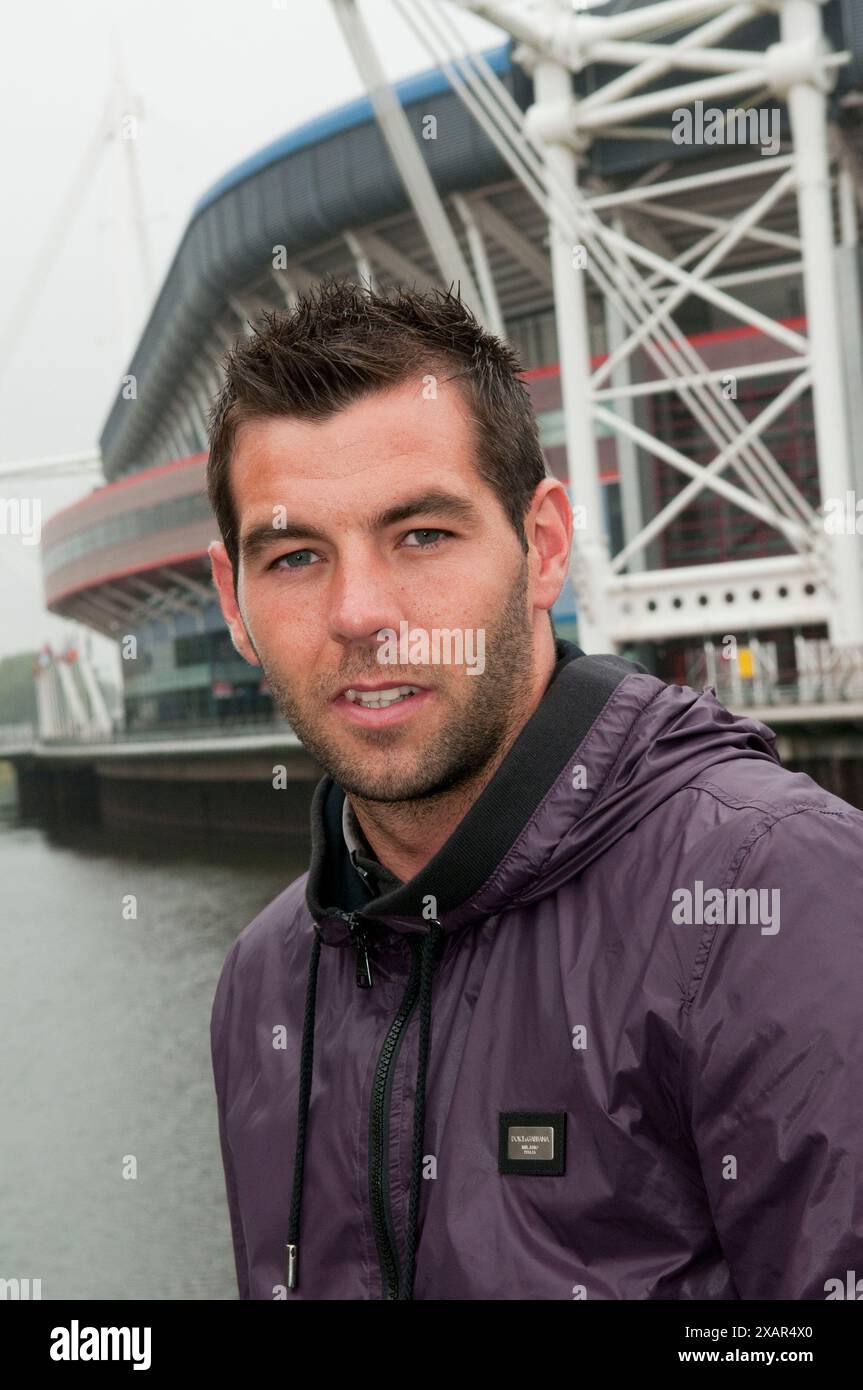 Welsh international and Celtic footballer Joe Ledley pictured in his ...