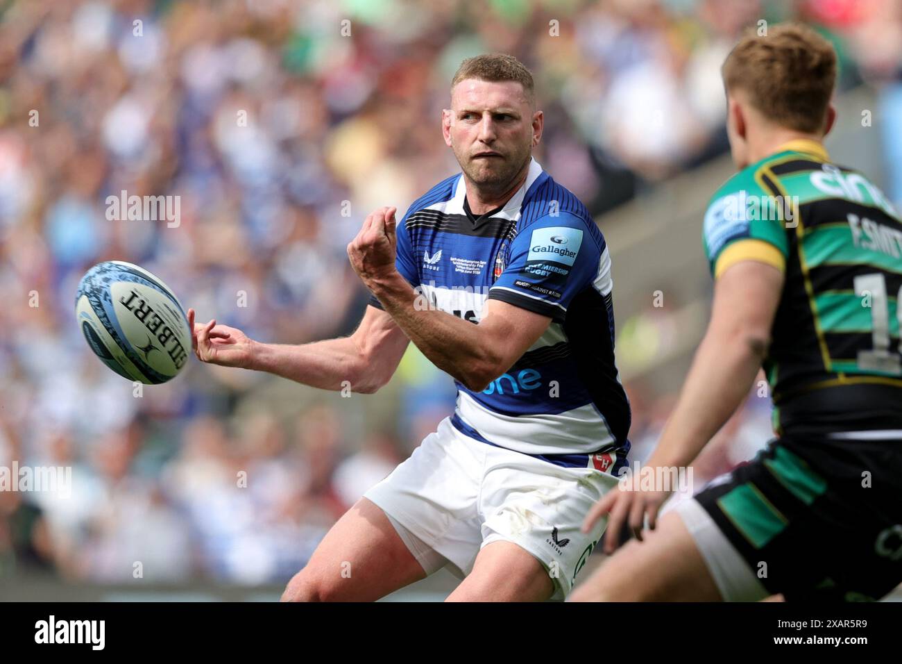 London, England. Saturday June 8, 2024. Bath's Finn Russell during the ...