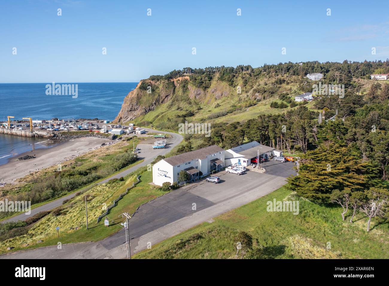 Castaway By The Sea Motel in Port Orford, Oregon Stock Photo - Alamy