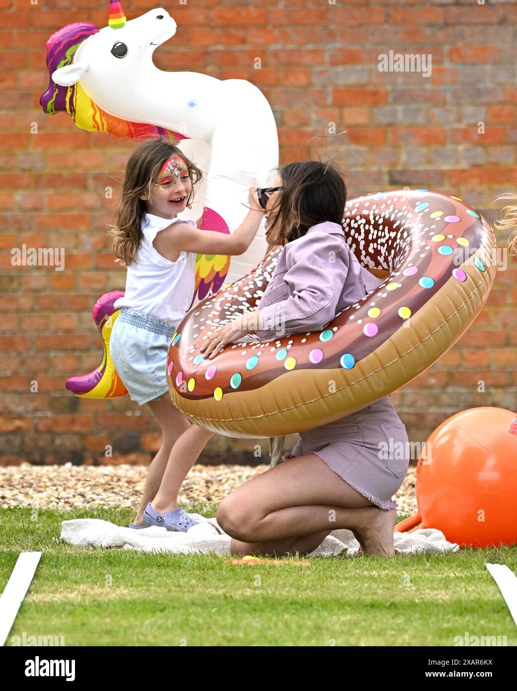 EDITORIAL USE ONLY Fern McCann and daughter Sunday, six, take part in ...