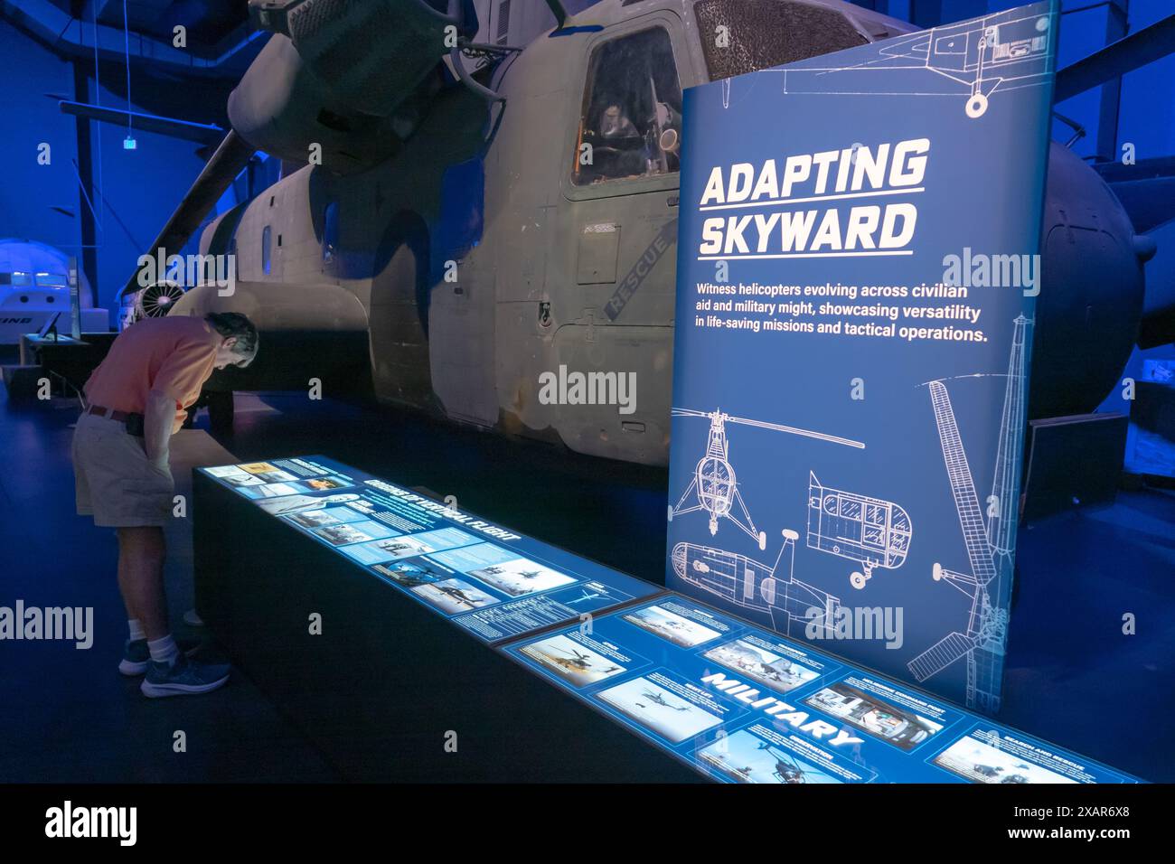 A display on military helicopters with a Sikorsky CH-53A Sea Stallion ... A display on military helicopters with a Sikorsky CH-53A Sea Stallion ...