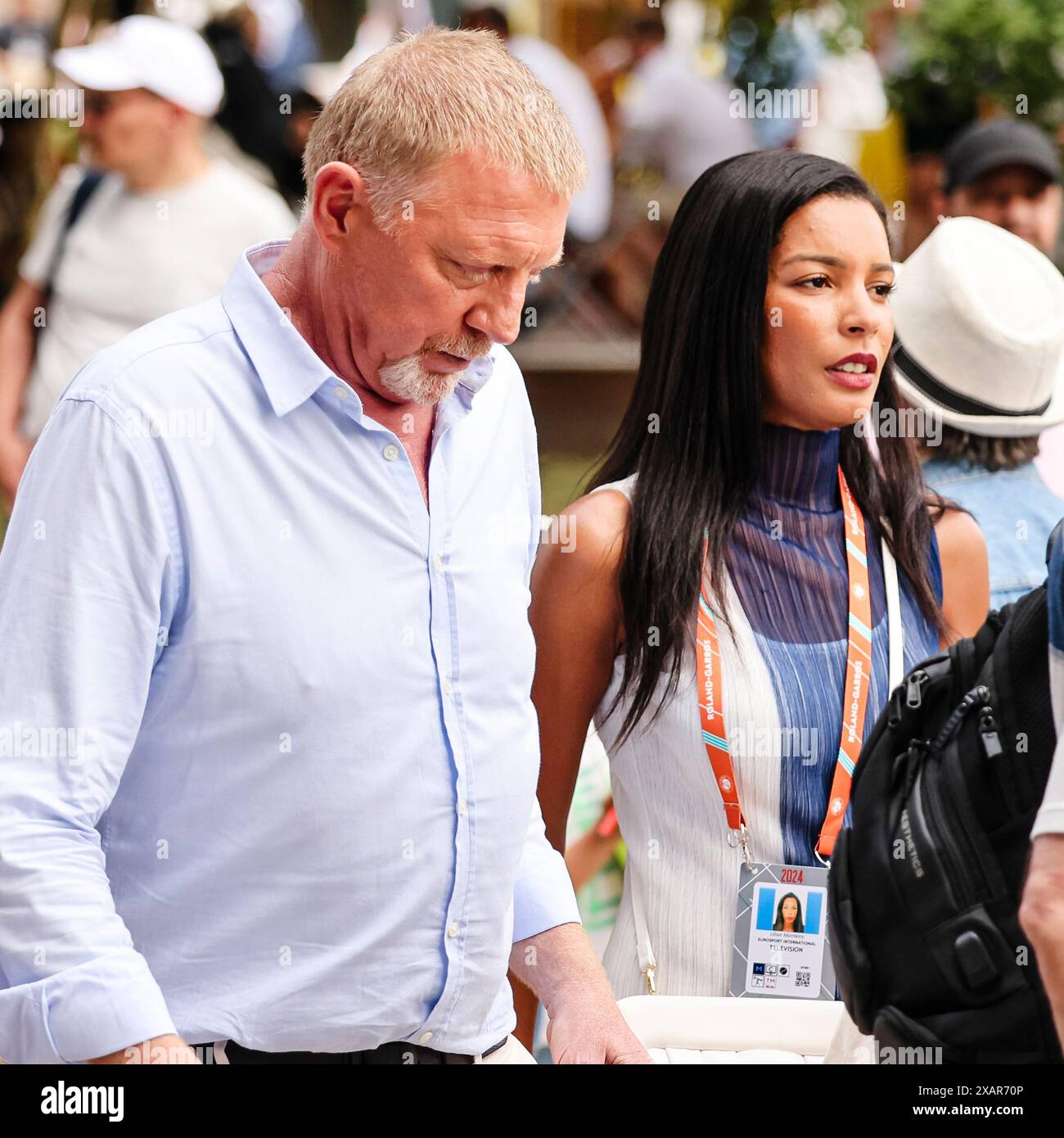 Paris, France. 8th June, 2024. Lilian Monteiro and Boris Becker at the ...