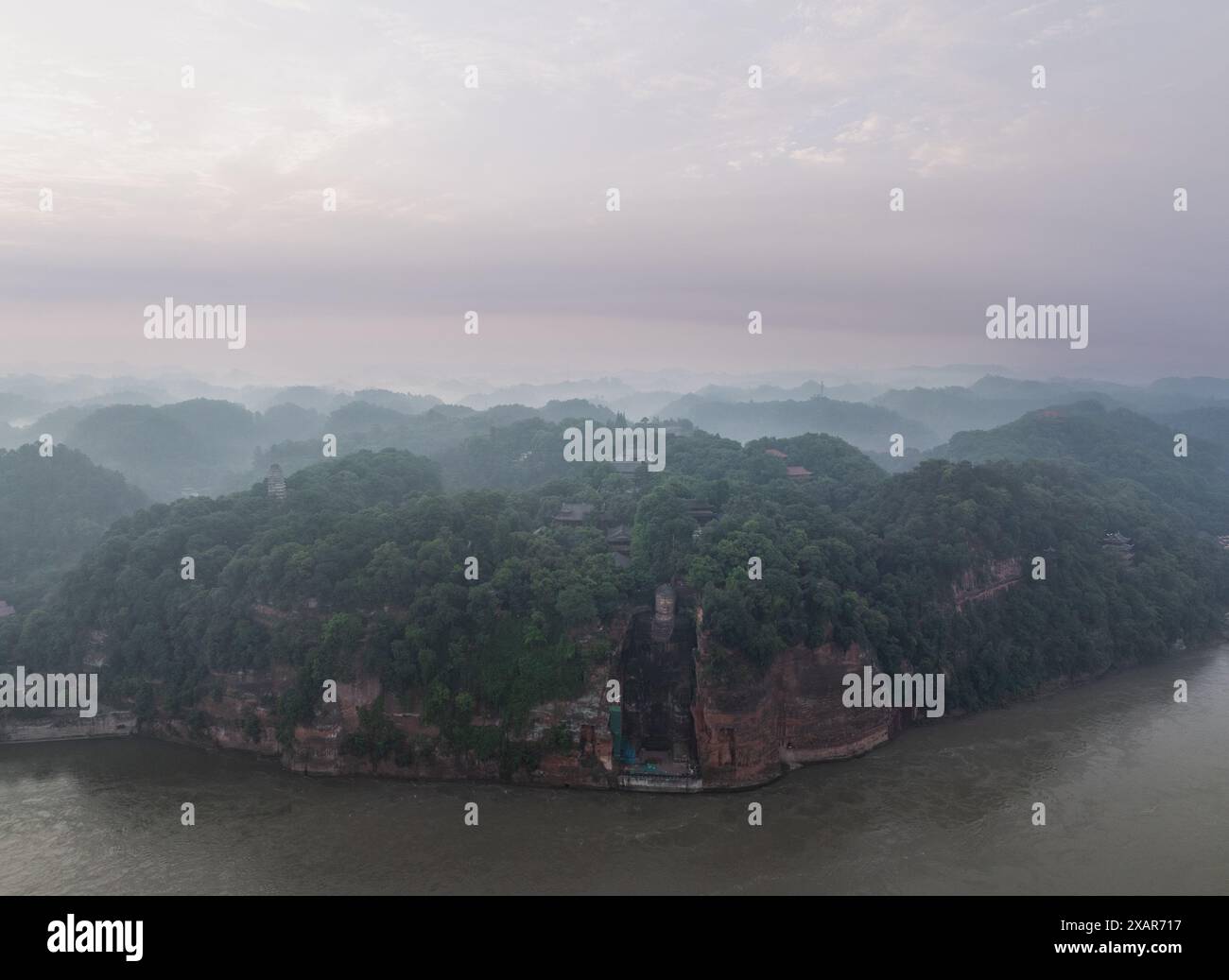 (240608) -- LESHAN, June 8, 2024 (Xinhua) -- This aerial drone photo ...