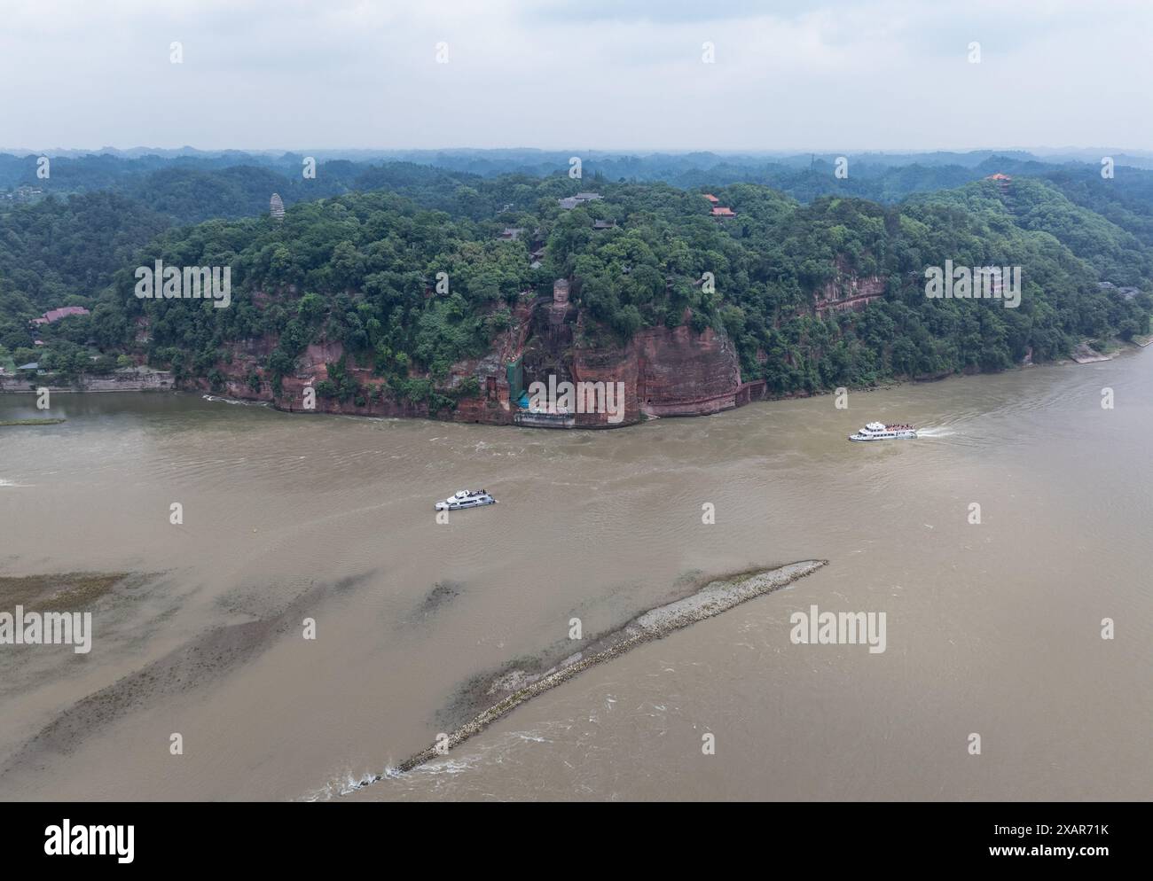 (240608) -- LESHAN, June 8, 2024 (Xinhua) -- This aerial drone photo ...
