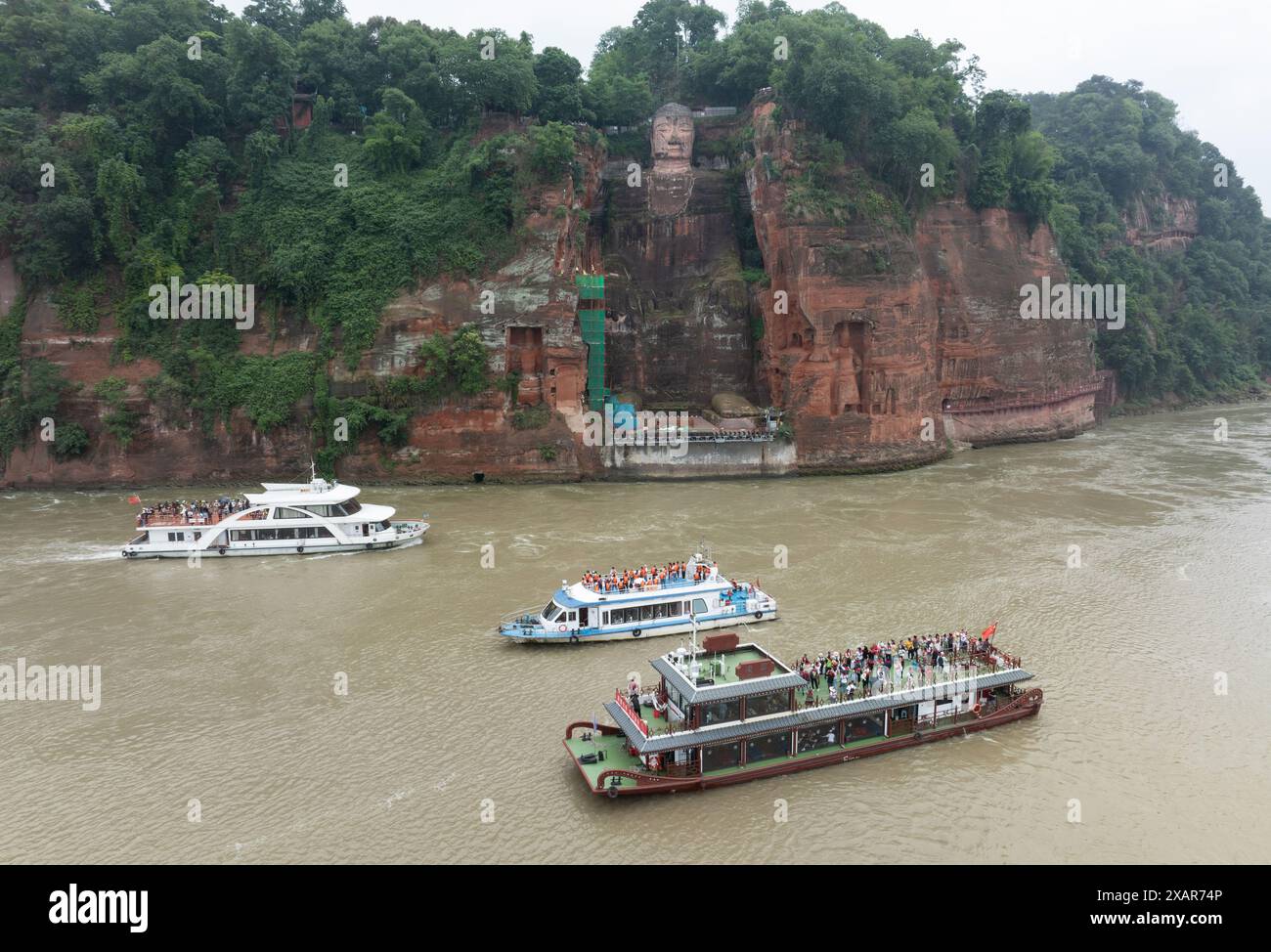(240608) -- LESHAN, June 8, 2024 (Xinhua) -- This drone photo shows ...