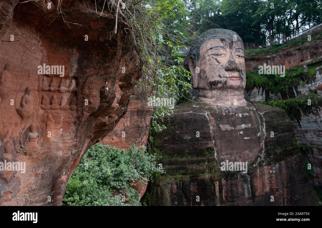 (240608) -- LESHAN, June 8, 2024 (Xinhua) -- This photo shows a part of ...