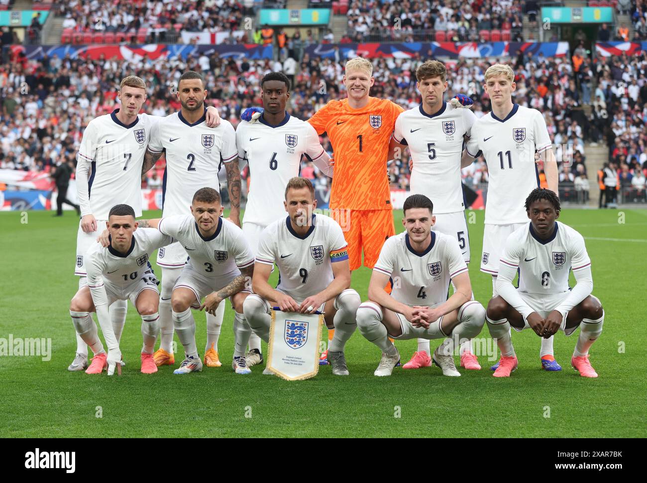 England Team shoot before kick off Back Row:- L-R Cole Palmer, Kyle ...