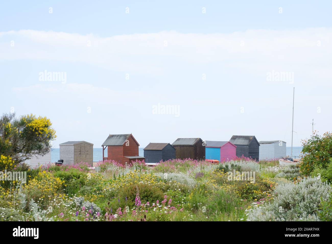 Beach Huts, Kingsdown Beach, Deal, Kent - Summer 2024 Stock Photo - Alamy