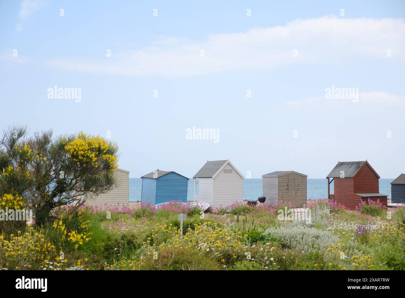Beach Huts, Kingsdown Beach, Deal, Kent - Summer 2024 Stock Photo - Alamy