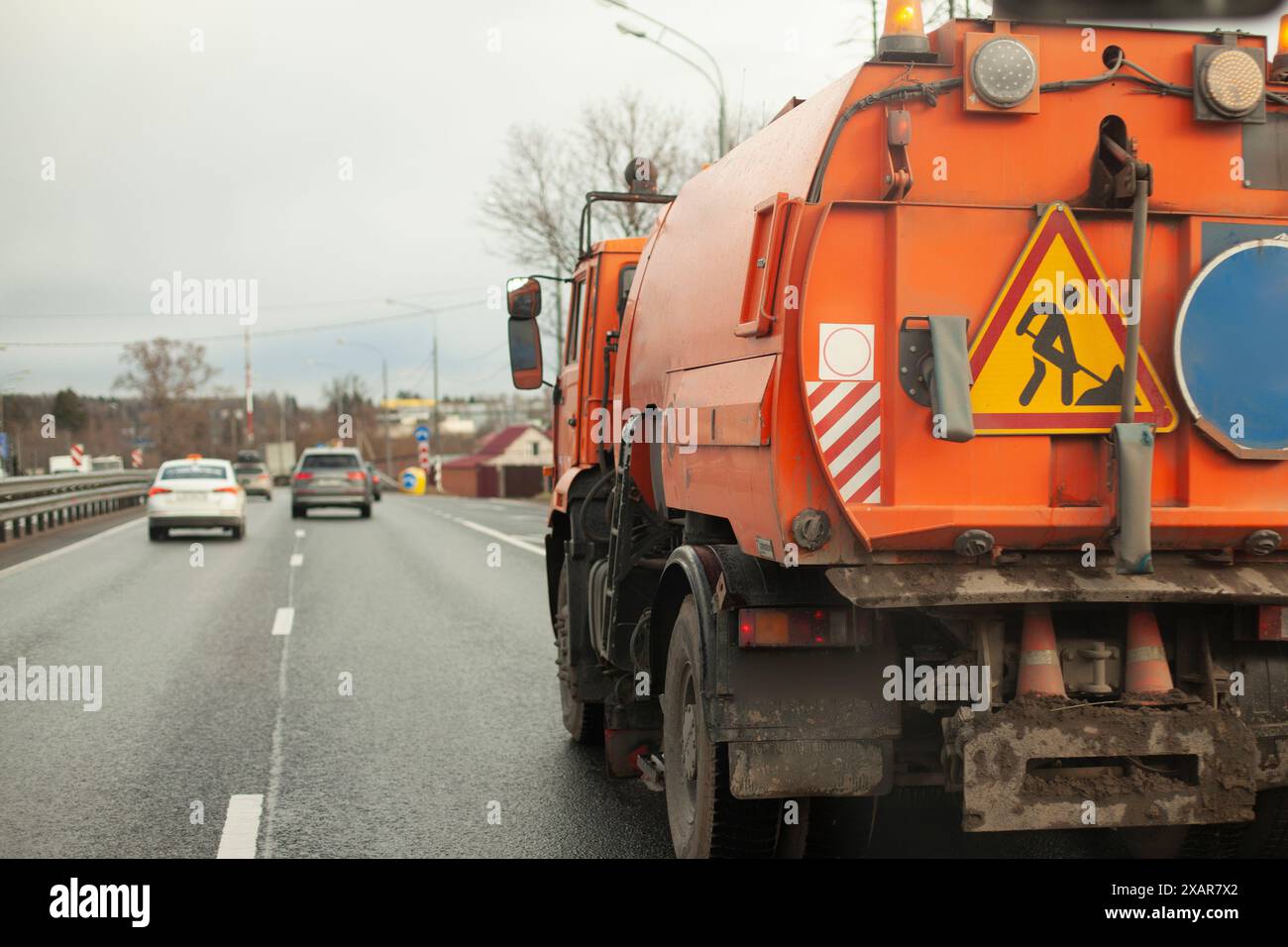 Harvesting equipment. Special transport for cleaning in the city ...