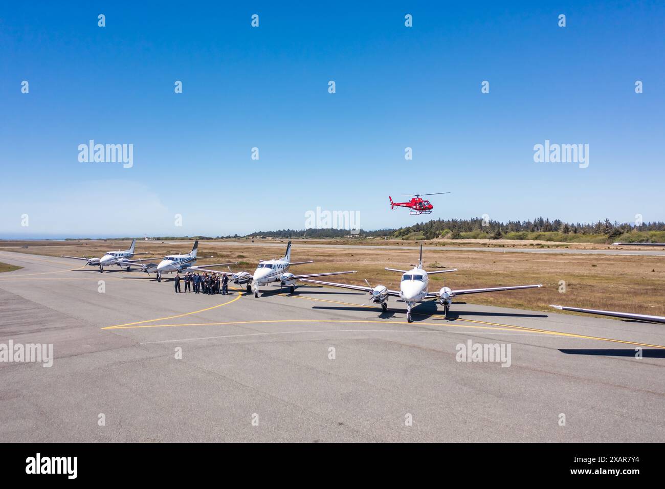 Cal-Ore Life Flight Fleet at Crescent City Airport Stock Photo - Alamy