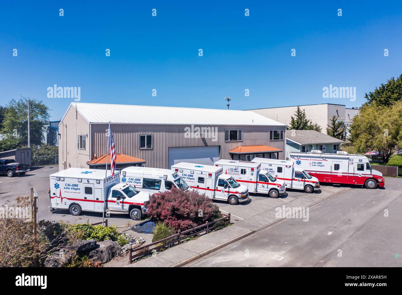 Cal-Ore Life Flight Headquarters in Brookings, Oregon Stock Photo - Alamy