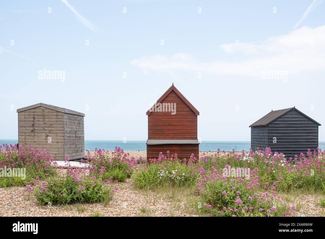 Beach Huts, Kingsdown Beach, Deal, Kent - Summer 2024 Stock Photo - Alamy