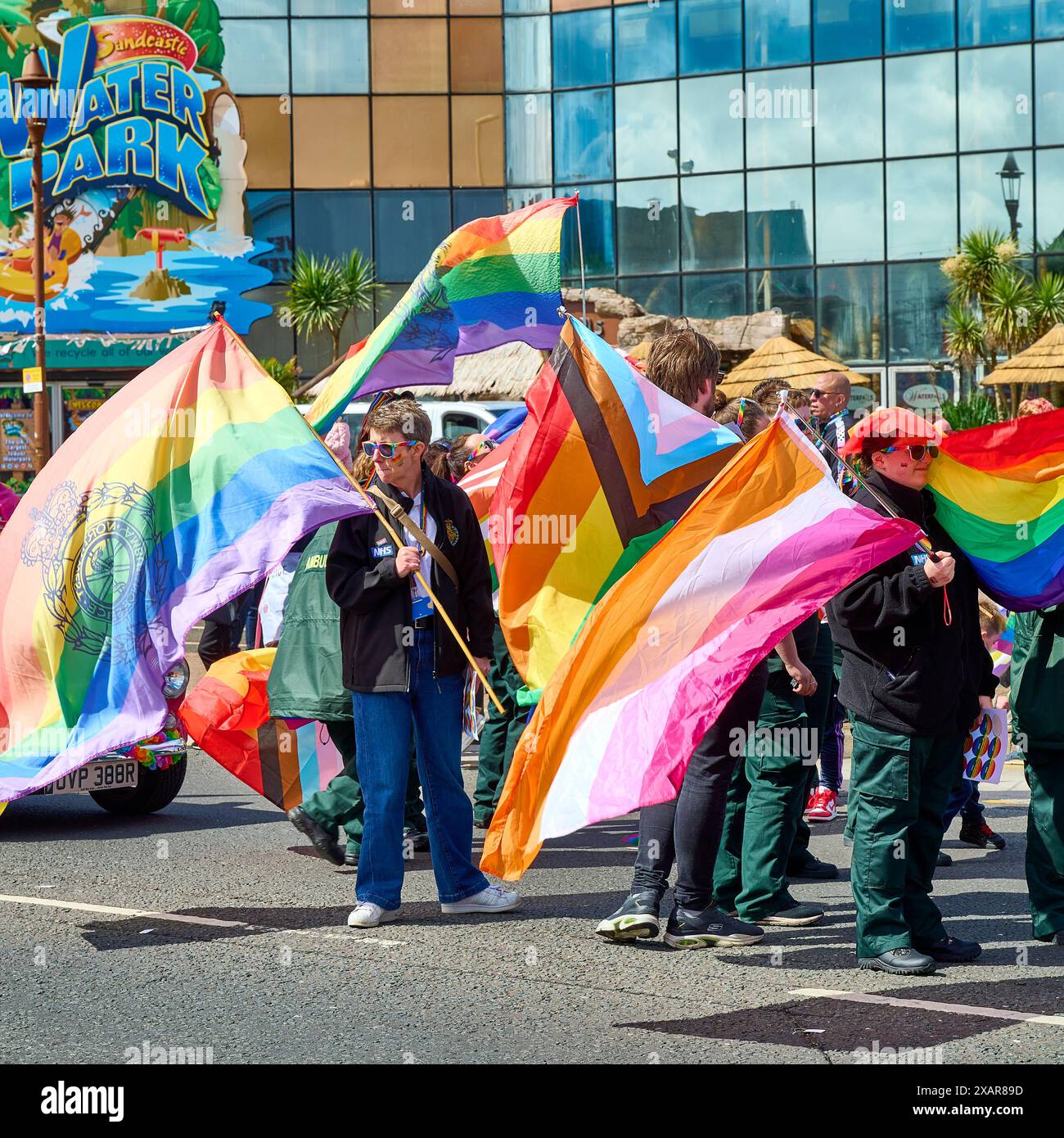 Pride parade along Blackpool Promenade 2024 Stock Photo - Alamy