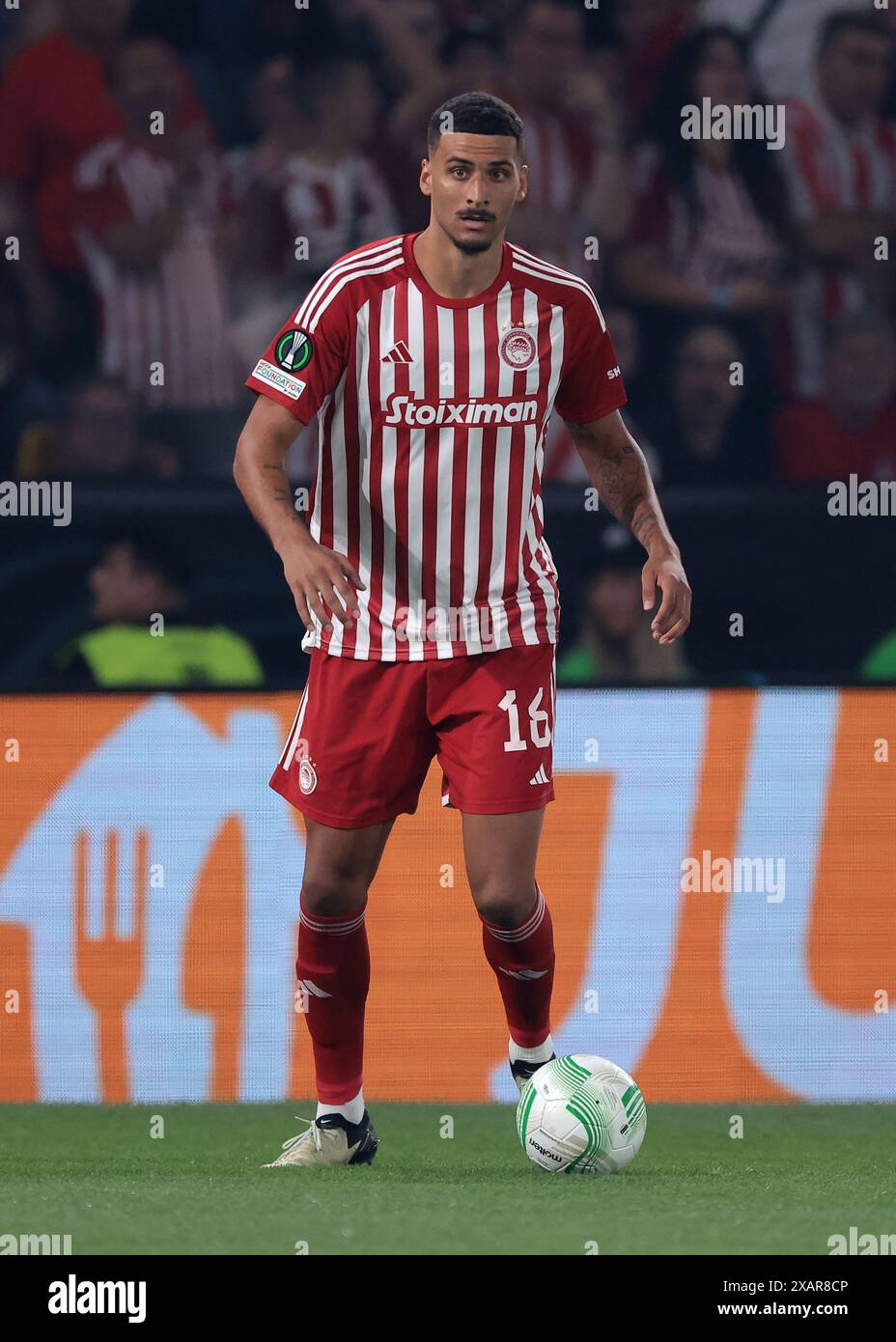 Athens, Greece. 29th May, 2024. David Carmo of Olympiacos FC during the ...