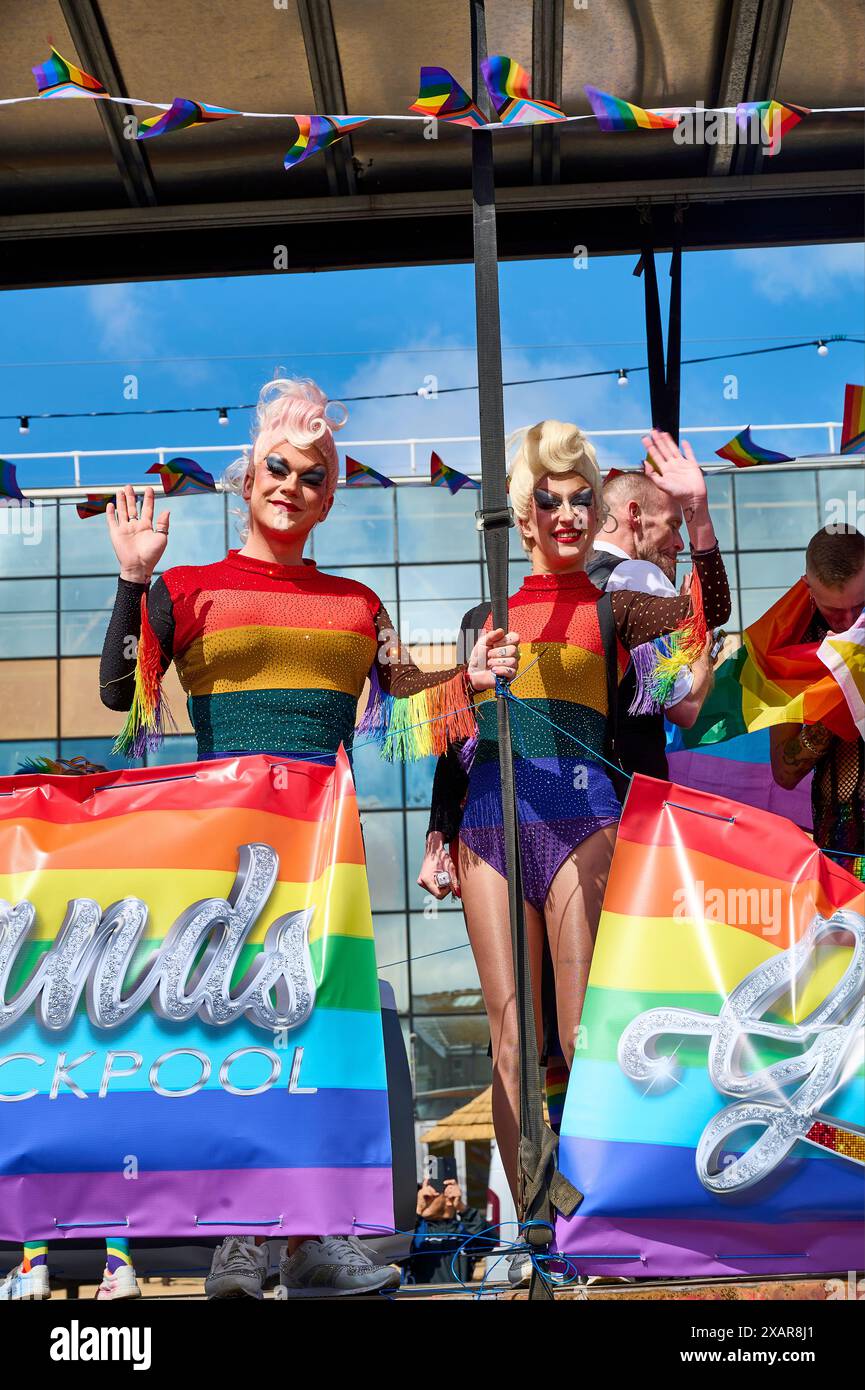 Pride parade along Blackpool Promenade 2024 Stock Photo - Alamy