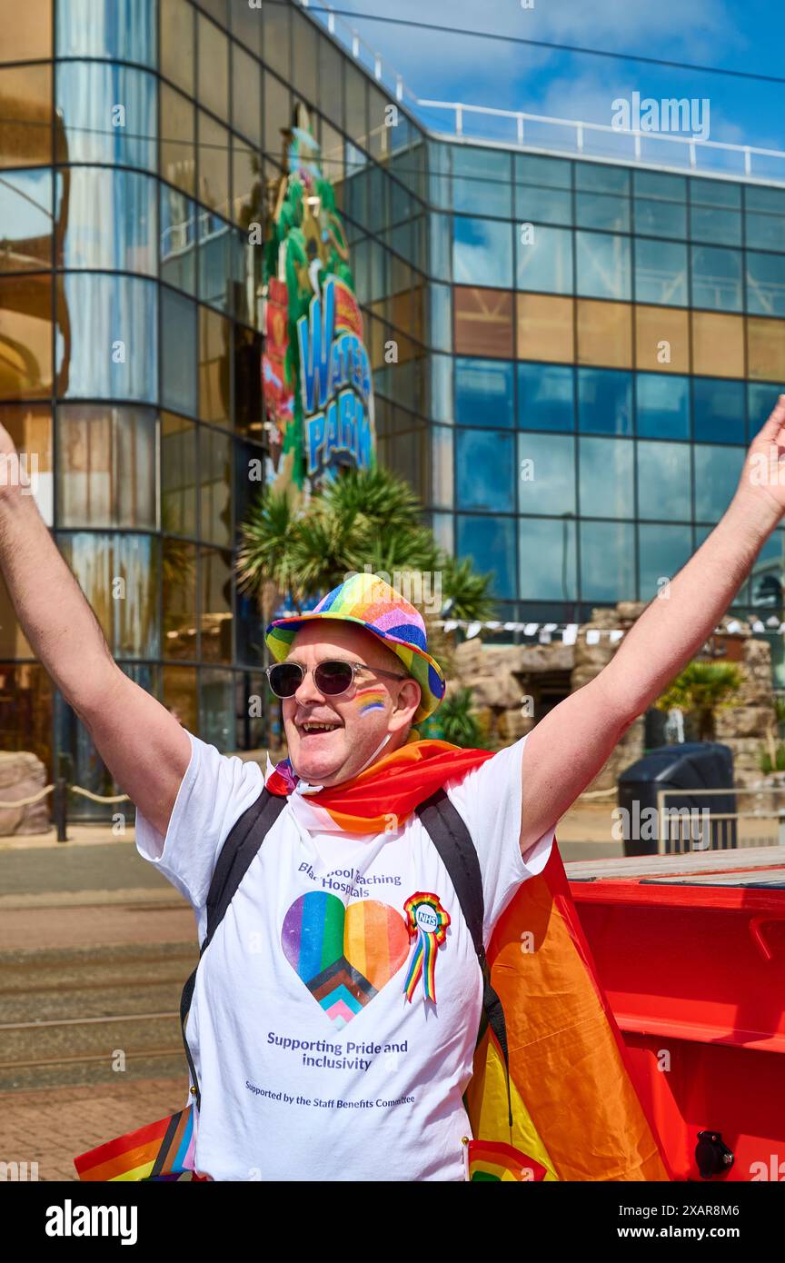 Pride parade along Blackpool Promenade 2024 Stock Photo - Alamy