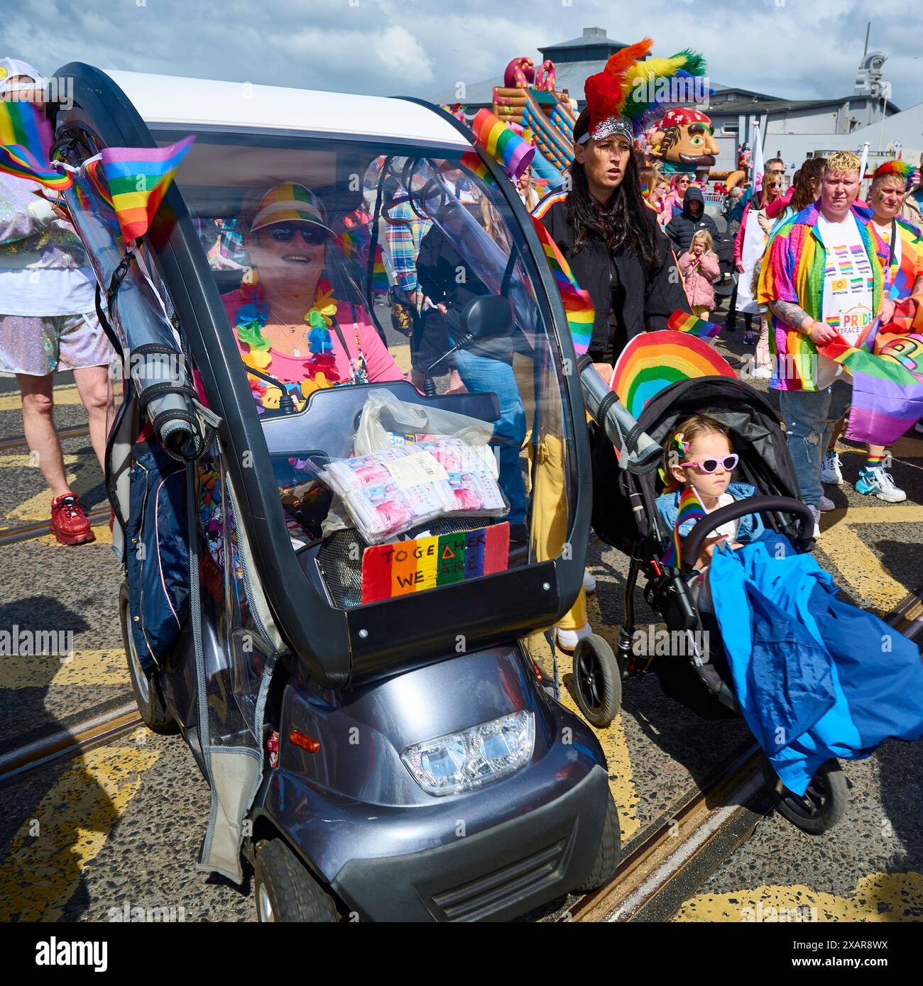 Pride parade along Blackpool Promenade 2024 Stock Photo - Alamy