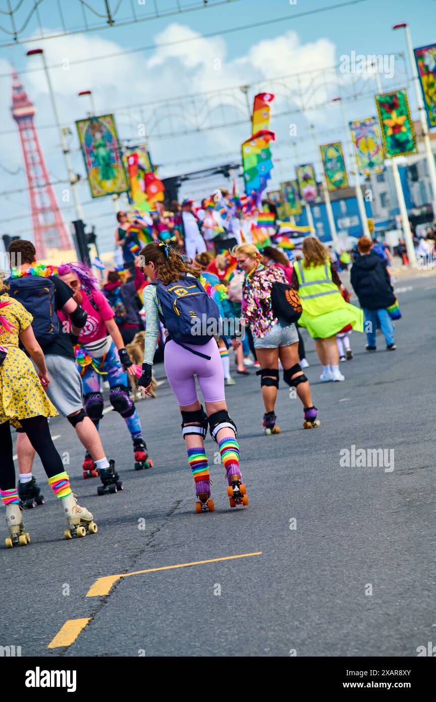 Pride parade along Blackpool Promenade 2024 Stock Photo - Alamy