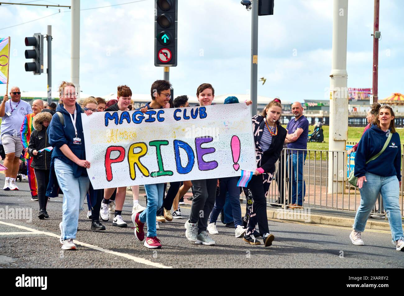 Pride parade along Blackpool Promenade 2024 Stock Photo - Alamy