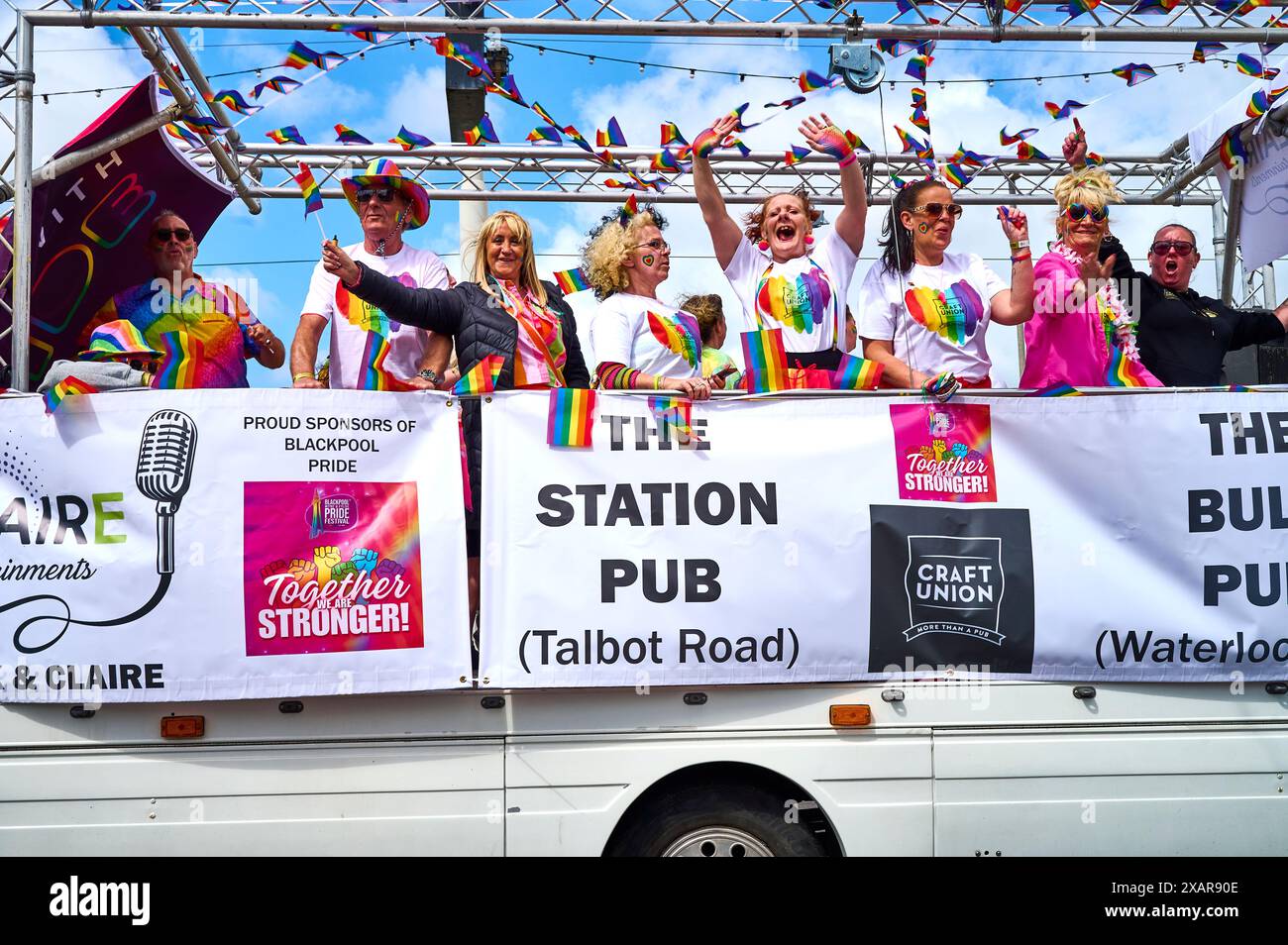 Pride parade along Blackpool Promenade 2024 Stock Photo - Alamy