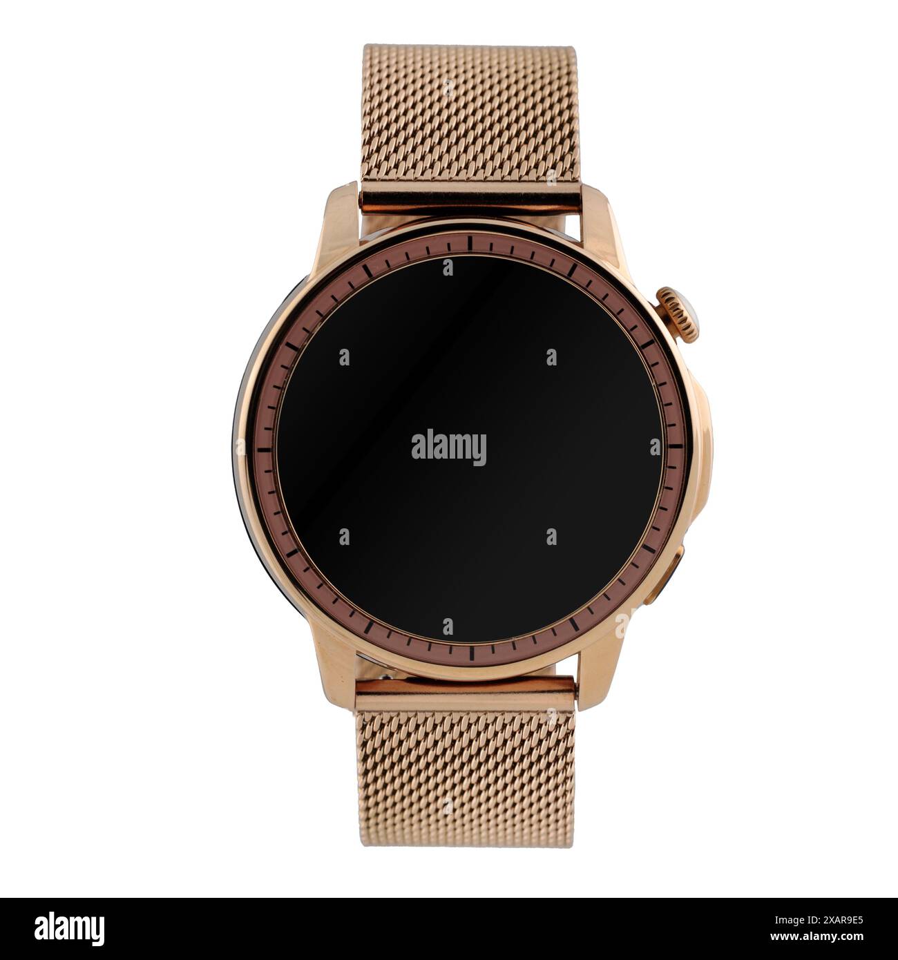 Elegant Rose Gold Smartwatch Stock Photo - Alamy