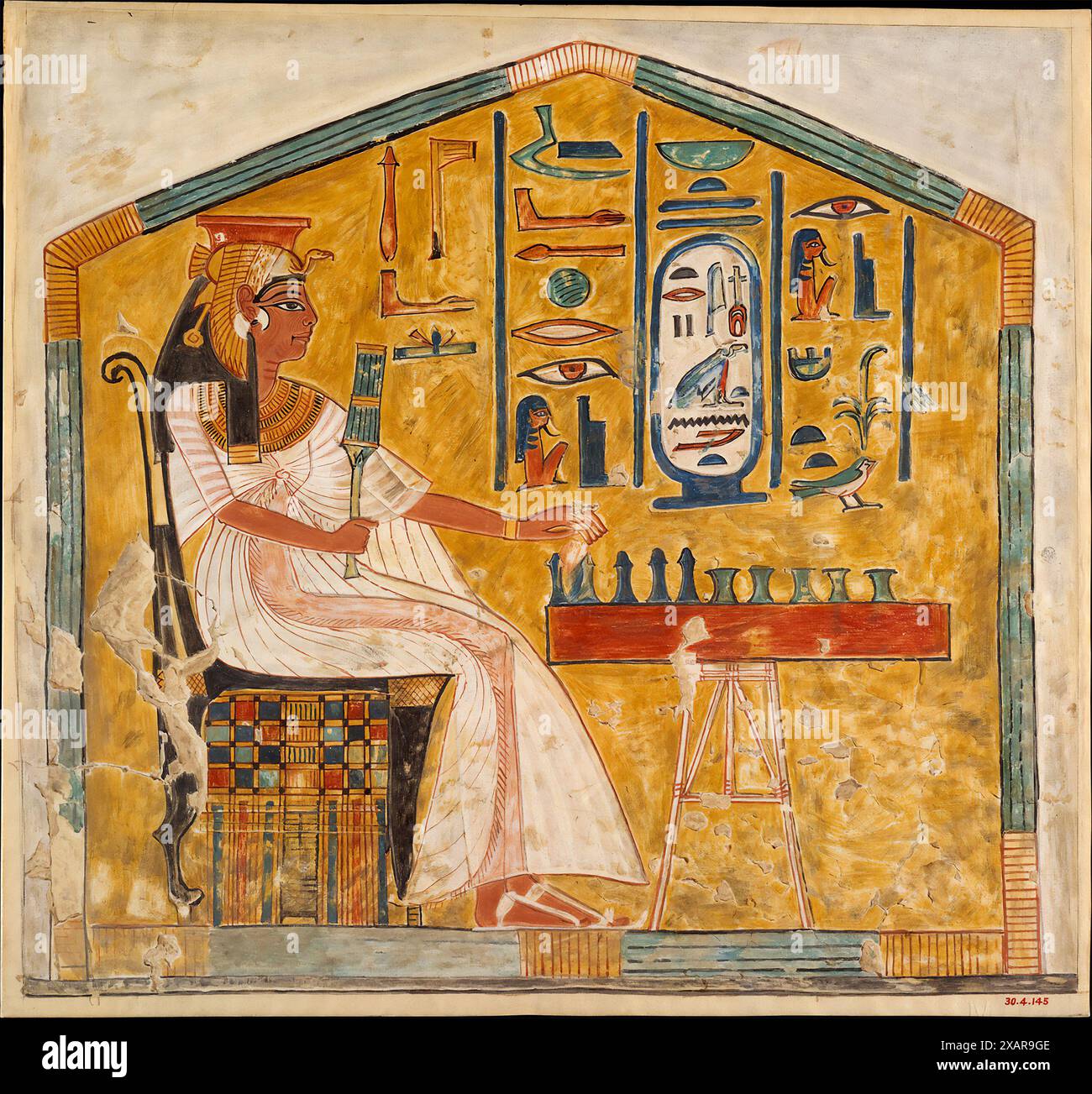 The Tomb of Nefertari. Queen Nefertari Playing Senet by Nina M. Davies ...